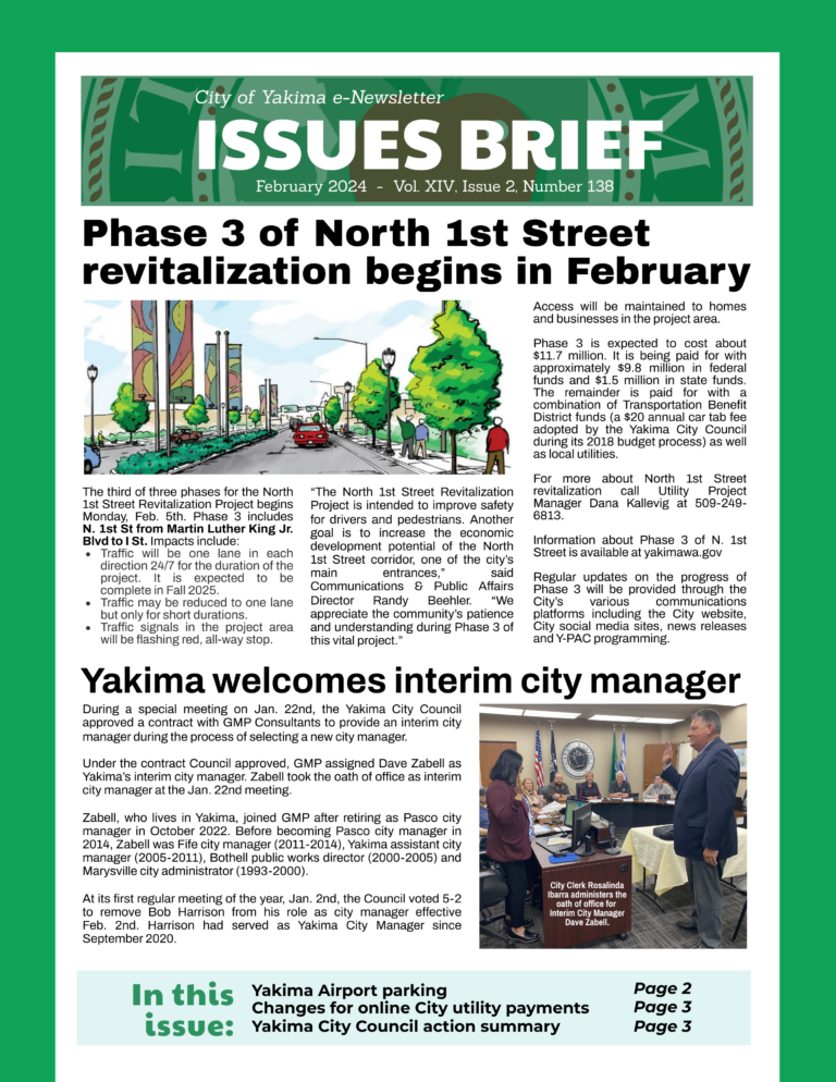 Feb. 2024 Issues Brief | News – City of Yakima