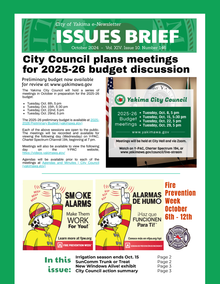 October 2024 Issues Brief | News – City of Yakima