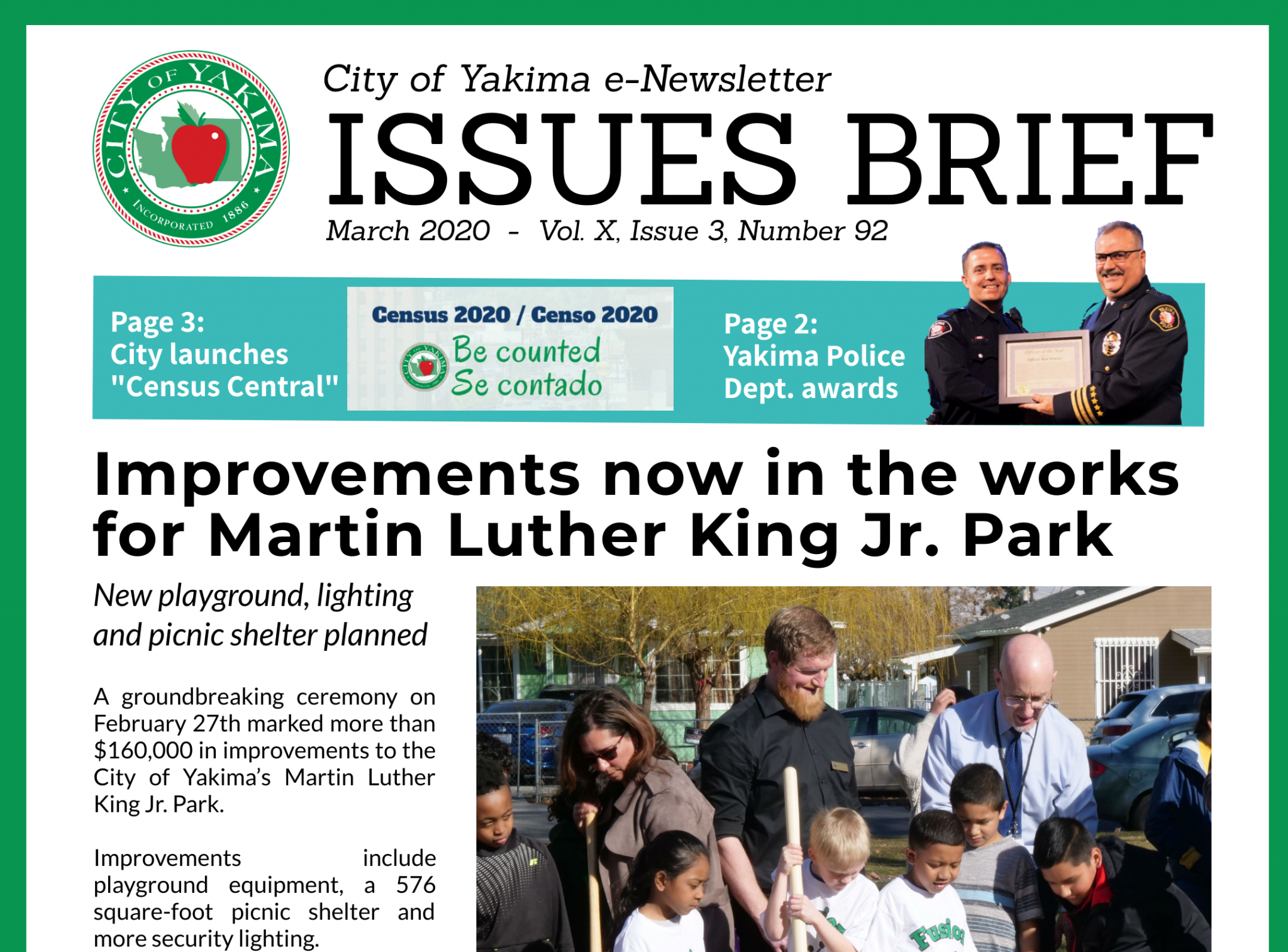 March 2020 Issues Brief e-Newsletter | News – City of Yakima