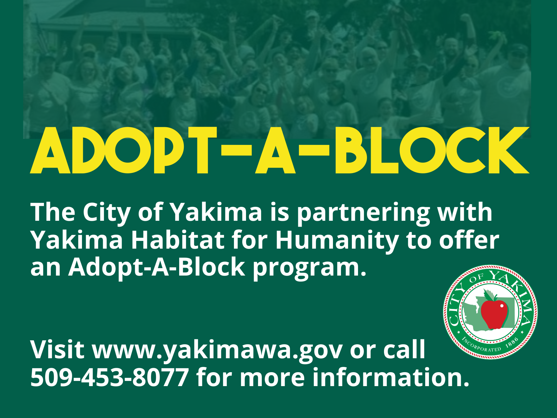 City, Habitat for Humanity Launch Adopt-A-Block | News – City of Yakima