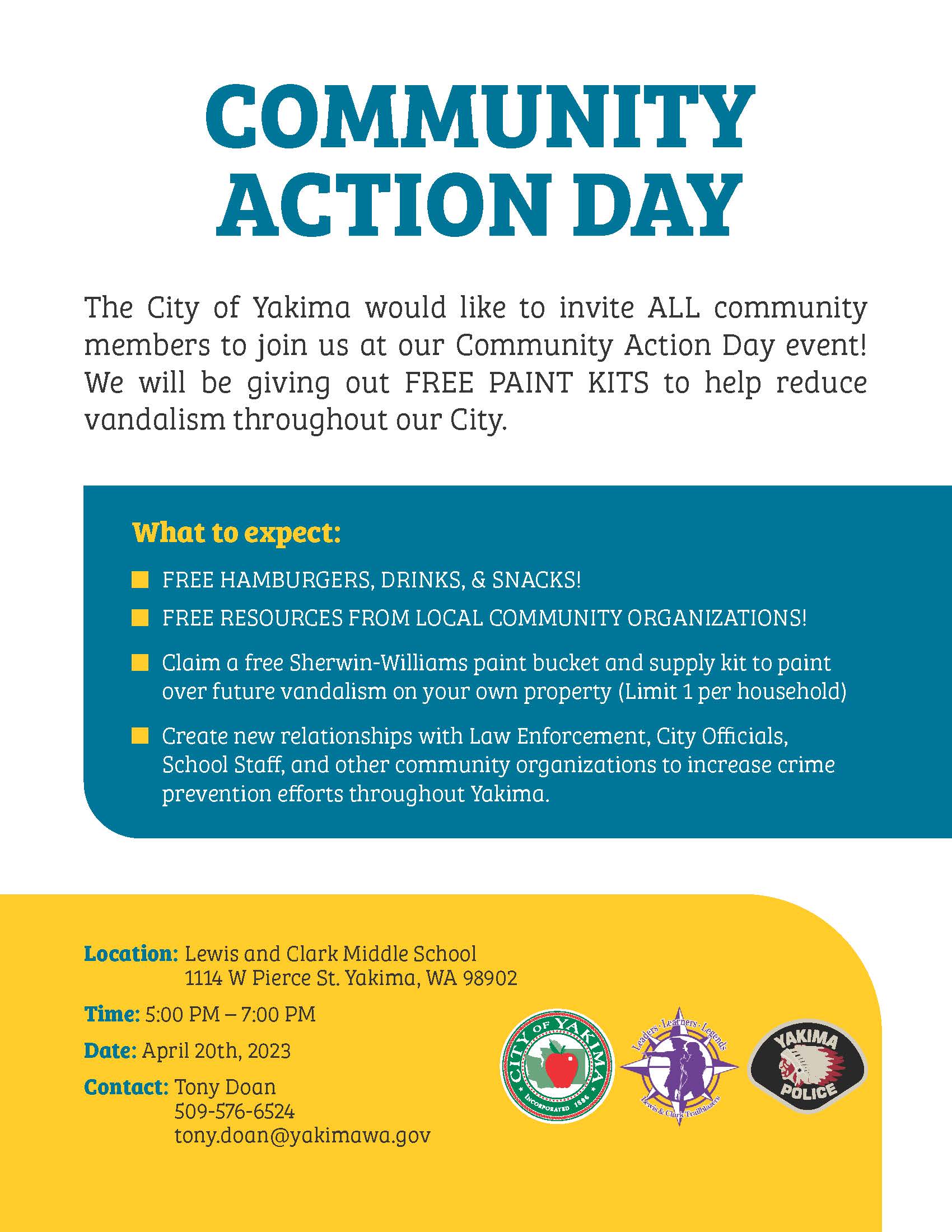 Community Action Day is April 20th | News – City of Yakima