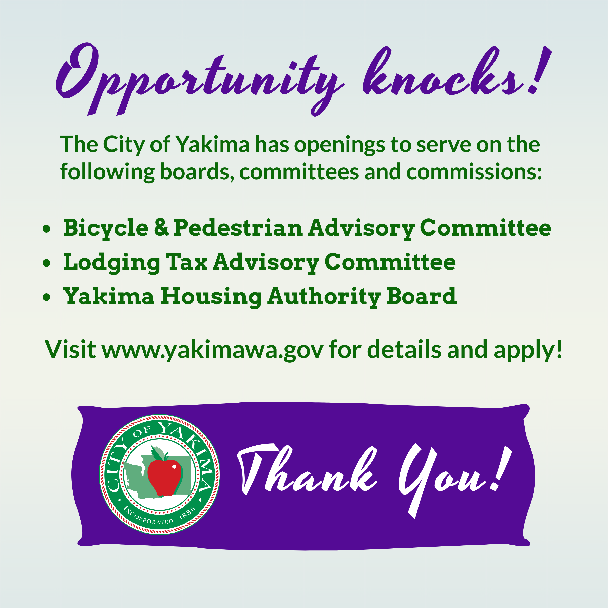 Volunteer Opportunities on City Boards, Committees and Commissions ...