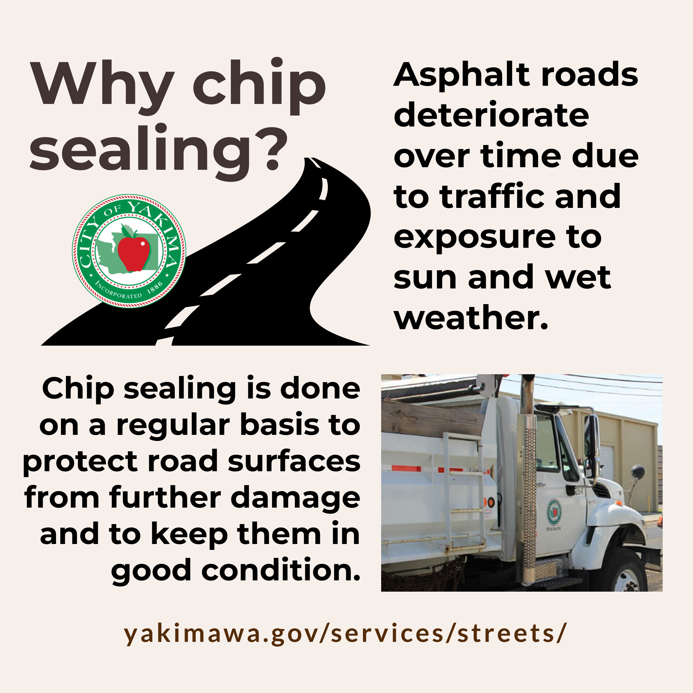 Chip Seal Program Begins June 26th | News – City of Yakima